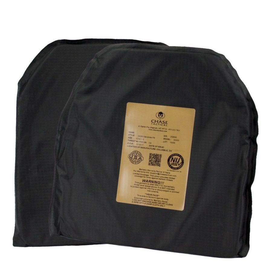 Level IIIA 10x12 Shooter Cut Armor | Chase Tactical