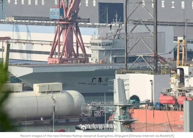 Mysterious Chinese Flat-Top Ship Conducts First Sea Trials
